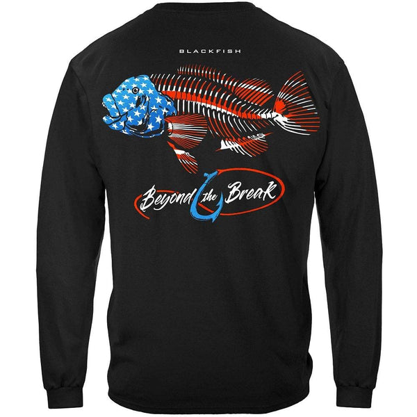Patriotic Black Fish Premium Hooded Sweat Shirt - Shop Erazor Bits
