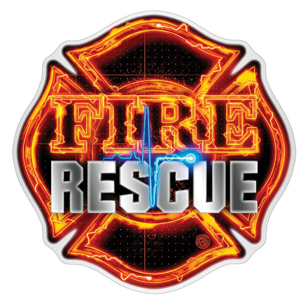 Fire Rescue Premium Reflective Decal - Shop Erazor Bits