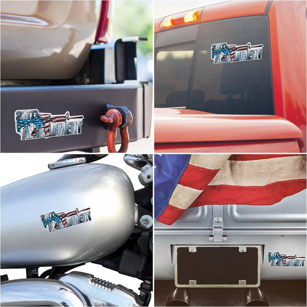 2A Ar15 Second Amendment Flag Premium Reflective Decal - Shop Erazor Bits