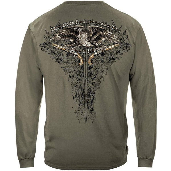 2nd Amendment Eagle Tattoo Premium Men's Long Sleeve - Shop Erazor Bits