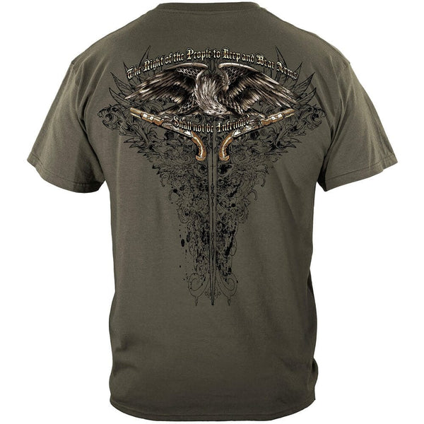 2nd Amendment Eagle Tattoo Premium Men's Long Sleeve - Shop Erazor Bits
